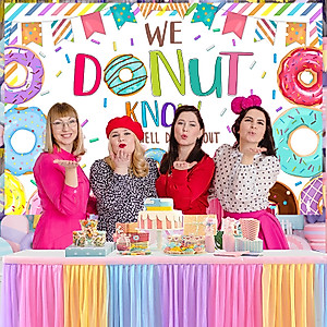 Balterever Donut Going Away Party Decoration We Donut Know What We Would Do without You Decorations with i Donut Want to Say Goodbye Backdrop for Graduation Relocation Retirement Farewell Party