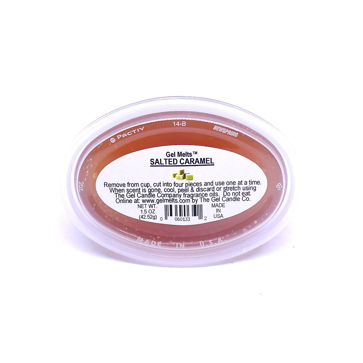 Set Of 3 Gel Melts™ of SALTED CARAMEL Aroma Gel Wax For Warmers And Burners By The Gel Candle Company PEEL, MELT AND ENJOY