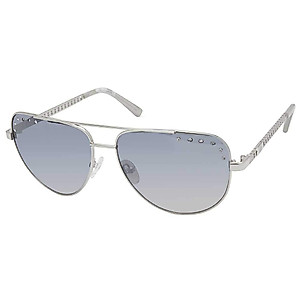 Harley-Davidson Women's Modern Pilot Sunglasses, Silver, 59-14-145