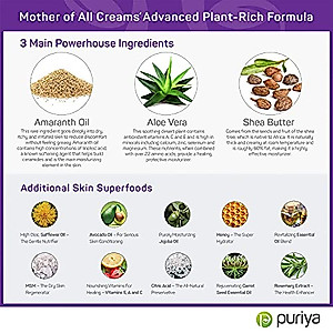 Puriya Eczema Cream, Plant Rich Formula Provides Instant and Lasting Relief for Severely Dry, Cracked, or Irritated Skin, for Redness and Rashes, Bundle of Light Peppermint and Mildly Earthy Scent