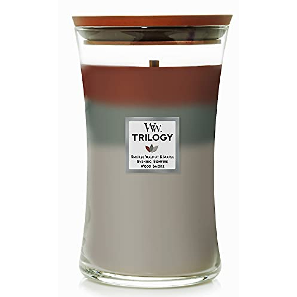 WoodWick Large Hourglass Candle, Autumn Embers Trilogy, 21.5 oz.