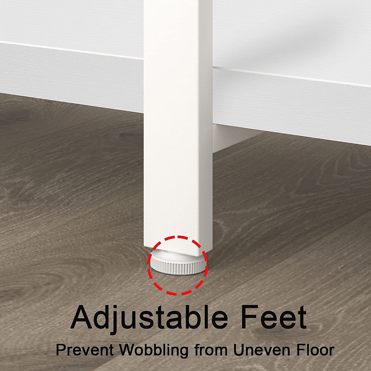 HSH 5 Tier Tall White Bookshelf, Metal and Wood Storage Book Shelves for Bedroom Living Room Office, Modern Large White Bookcases and Bookshelves 5 Shelf, Farmhouse Open Vertical Display Book Shelf