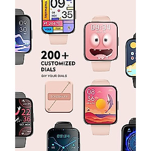 Smart Watch for Women Men with Bluetooth 5.0 Call SOS,14-Day Battery Life,1.83" Fitness Tracker Watch with [24H Heart Rate SpO2 Sleep Monitor],5ATM Watreproof Calculator Music Speaker for Android&iOS