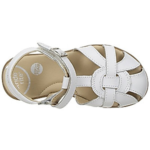 Stride Rite girls Summer Time Sandal (Toddler/Little Kid),White,5 M US Toddler