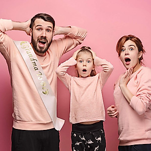 Amosfun 3pcs Grandma to Be Sash Satin Baby Shower Party Sash Shoulder Strap Baby Shower Party Supplies for Gender Reveals Baby Infant Birthday