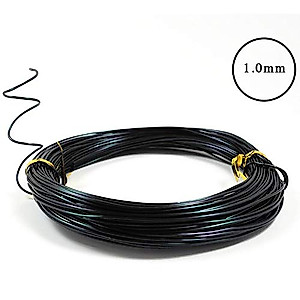 Pumbaa Anodized Aluminum Bonsai Training Wire 5-Size Starter Set-1.0Mm,1.5Mm,2.0Mm,2.5Mm,3.0Mm(147 Feet Total)-Choose Your Color(5 Size - Black