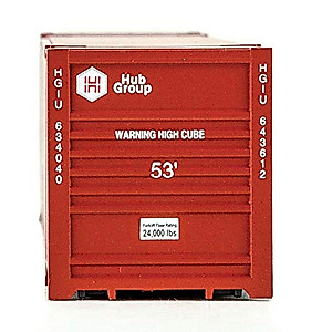 Walthers SceneMaster HO Scale Model of Hub Group (red, White) 53' Singamas Corrugated Side Container,949-8521