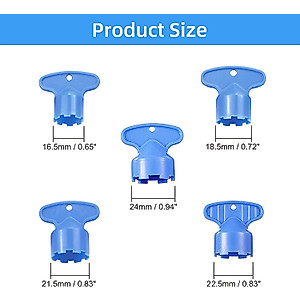 20 Pieces Cache Faucet Aerator Key, Aerator Wrench Cache Faucet Aerator Key with a Ring for Easy Storage Removal Wrench Tool for M16.5 M18.5 M21.5 M22.5 M24 Cache Aerators, 5 Set (Pack of 4)