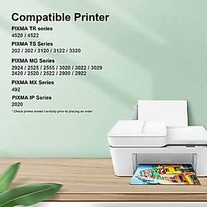 245XL and 246XL Ink Cartridge High Yield Multi Pack for Canon Ink Cartridges 245 and 246 245XL 246XL Compatible with Canon Pixma MX490 MX492 MG2522 TS3100 TS3122 TS3300 TS3322 (1 Black,1 Tri-Color)