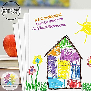 Mat Board Center, 16x20 Uncut Photo Mat Boards - Full Sheet - for Art, Prints, Photos, Prints and More, White Color, 25-Pack