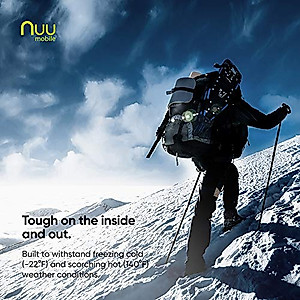 NUU Mobile R1 Unlocked Rugged Cell Phone - 5.0" Android Smartphone - Black