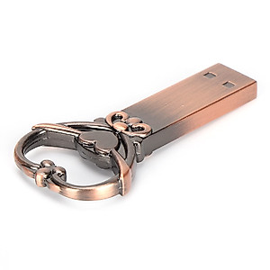 USB 2.0 Flash Drive, Waterproof Heart Shaped USB Memory Stick Pen Drive, Retro Novelty USB Storage Flah Drive Thumb Drive, Gift for Kids, Friends, Teachers(128GB)