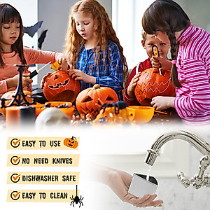 Luxital Halloween Pumpkin Carving Kit For Kids, New 21Pcs Pumpkin Carving Tools Set, Professional Pumpkin Carving Cutters with Stainless Steel Safe Knife Stencils for Halloween Decoration