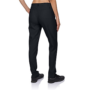 Three Sixty Six Women’s Quick Dry Golf Pants 30 Inch Inseam - Lightweight 4-Way Stretch, Moisture Wicking, Anti-Odor, UPF 50+ Jet Black