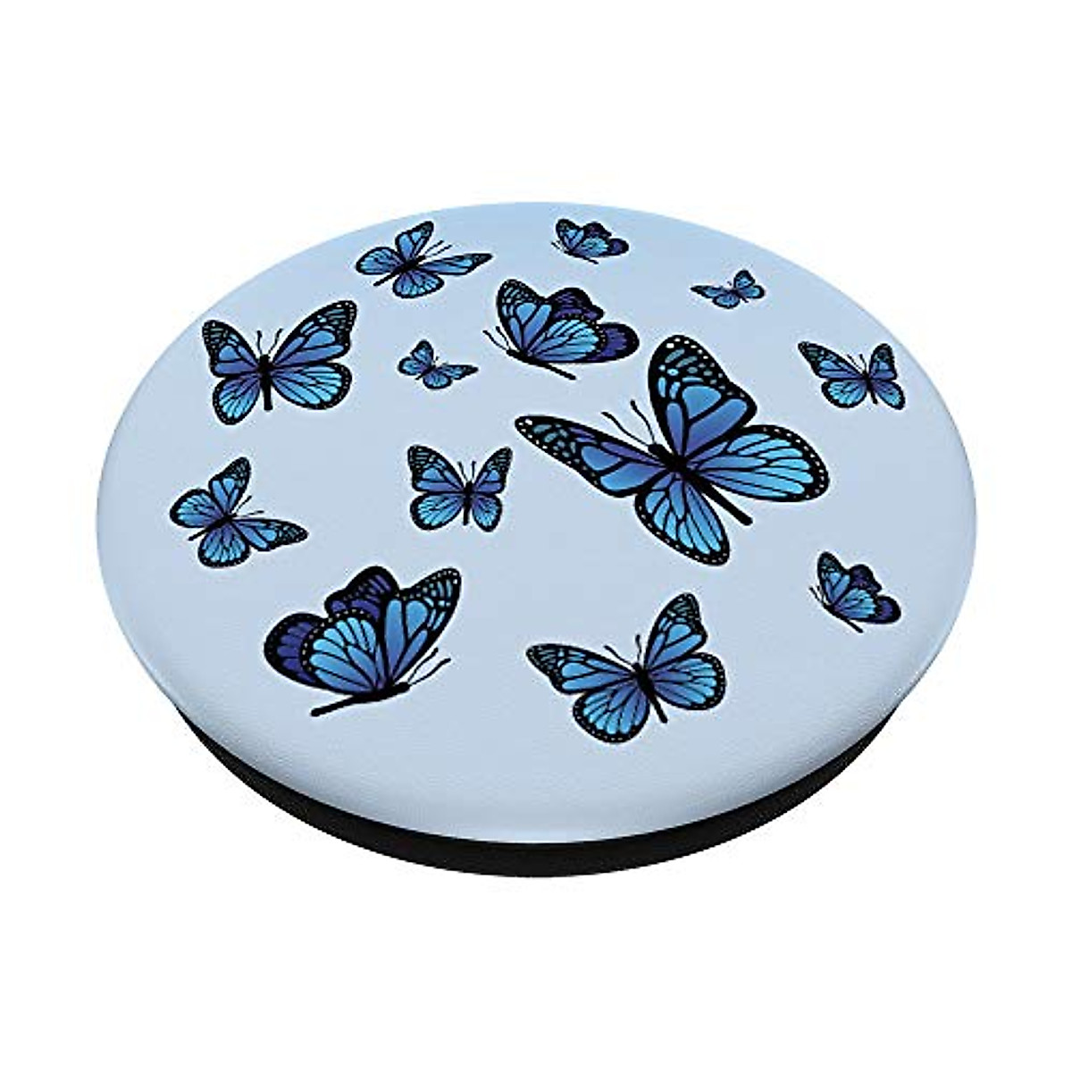 Blue butterflies design cute print for girls women boys PopSockets Swappable PopGrip