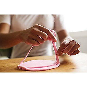 Tiny Ideas DIY Baby's Print Handprint or Footprint Keepsake No Bake Ornament with Ribbon, Baby Girl Nursery Décor, Pink (Pack of 4)