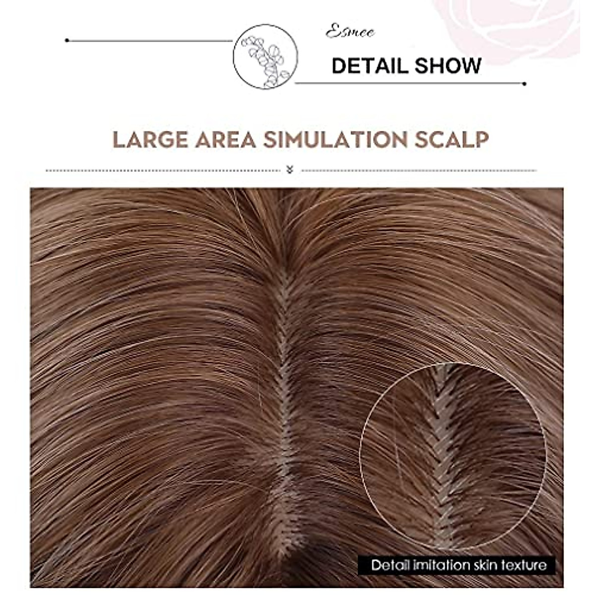 Esmee 24 Inches Long Wavy Wig Brown ombre Blonde Wigs Cosplay Party Wigs for Women Heat Resistant Fibre for Daily Party Use