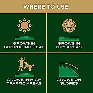 Scotts EZ Seed Patch and Repair Bermudagrass, 10 lb. - Combination Mulch, Seed, and Fertilizer - Tackifier Reduces Seed Wash-Away - Even Grows in Scorching Heat - Covers up to 225 sq. ft.