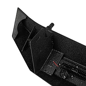 cciyu Rront and Rear Bumper with and Tire Carrier Compatible for 2007-2018 for Jeep Wrangler JK with D-ring, LED Strip Light and 4XLED Lights