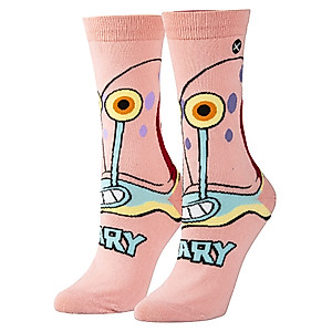 Odd Sox, Gary The Snail Nickelodeon SpongeBob Cartoon, Fun Cute Socks for Women, 5-10