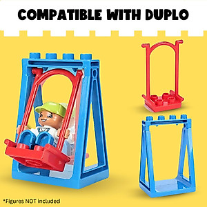 Liberty Imports 24 PCS Big Building Blocks Playground Accessories Set, Early STEM Learning Creative Building Toy Bricks for Toddlers, Kids - Compatible with Duplo