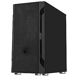 SilverStone Technology FARA H1M Tempered Glass, Black, Mid-Tower Micro-ATX Case with Mini-DTX and Mini-ITX Support, SST-FAH1MB-G