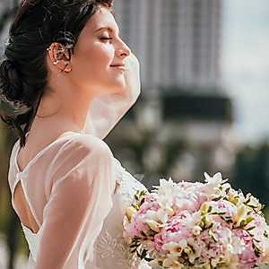 Jstyle 4Pcs 925 Sterling Silver Ear Cuff Simple Criss Cross Double Lines Ear Cuffs Non Piercing Minimalist Fake Helix Earcuff Cartilage Earrings B