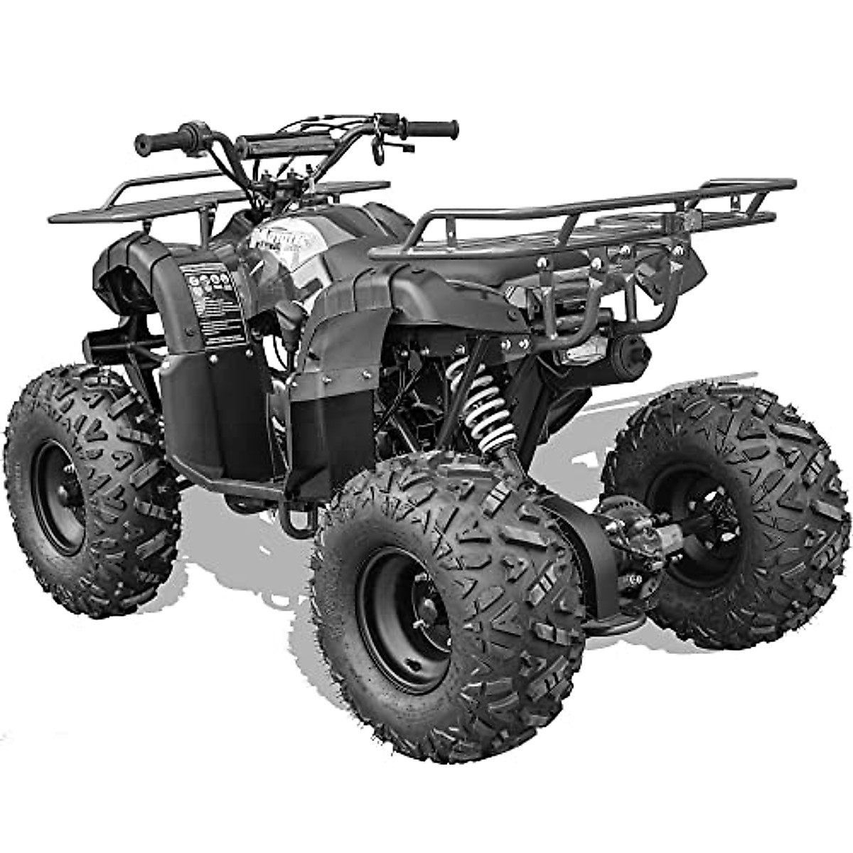 MotoTec Bull 125cc 4-Stroke Kids Gas ATV Black (MT-ATV-Bull-125cc_Black)