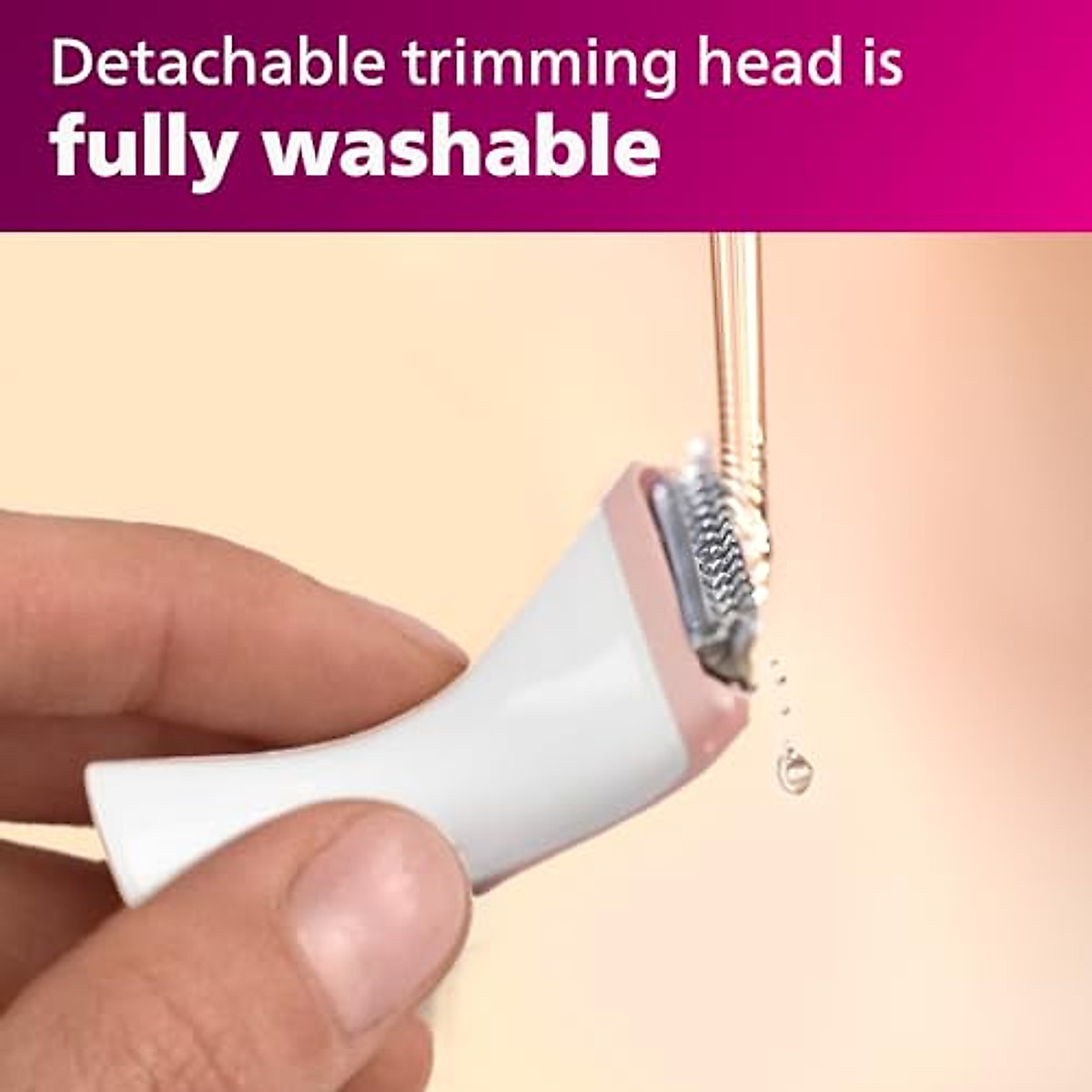 Philips Beauty Women's Bikini Trimmer and Precision Trimmer Special Edition Bundle, BRT387/90,Pink and White