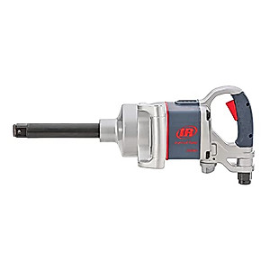 Ingersoll Rand 2850MAX-6 1" Extended Anvil Impact Wrench - 6" Extension, Lightweight Design, Powerful Reverse Torque Output Up to 2100 ft-lbs, Heavy Duty, 5500 RPM, 360 Degree Handle, Gray
