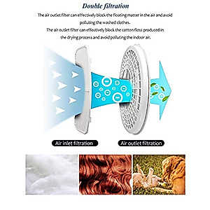 Sentern Compact Portable Laundry Dryer - 9LBS Capacity Portable Front Load Clothes Dryer 1400W Power with 4 Drying Modes, Stainless Steel Tub for Apartment