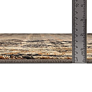 Unique Loom Saturn Collection Area Rug - Aura (Octagon 3' 3" x 3' 3", Blue/Black)