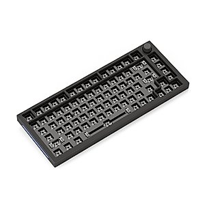 Glorious Gaming GMMK PRO 75% Barebones Black (Frame Only) - Modular Mechanical Gaming Keyboard, TKL Size (75%), 3.3lb Frame, RGB, Fully Customisable, 5-Pin Switch Support