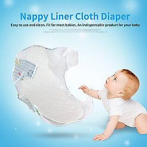 10PCS Reusable Nappy Liners Adullt Washable Layers Soft Incontinence Cloth Diaper Insert Liner Nappy Pad Baby Cotton Fiber Inserts for Cloth Diapers(Insert 6 Layers)