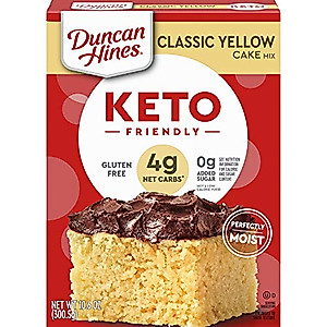 Duncan Hines Keto Friendly Classic Yellow Cake Mix, Gluten Free, Zero Sugar Added, 10.6 oz ..