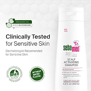 Sebamed Scalp Activating Shampoo for Thinning Hair Supports Natural Hair Growth Helps Fight Hair Loss Dermatologist Recommended 6.8 Fluid Ounces (200 Milliliters) Pack of 2
