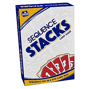 Goliath Sequence Stacks Card Game - Sequence Fun in a Five-Card Run, White