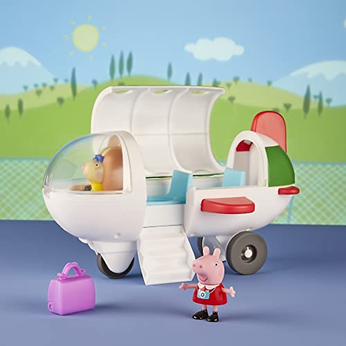 Peppa Pig Peppa’s Adventures Air Peppa Airplane Vehicle Preschool Toy with Rolling Wheels, 1 Figure, 1 Accessory; for Ages 3 and Up