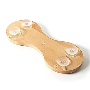 Rimcrow Double Wooden Yarn Holder; Revolving Yarn Ball Stand, Dispenses and Holds Balled Skeins for Crocheting or Knitting; Lazy Kate for Plying; Yarn Keeper