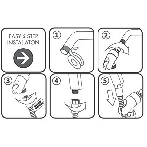 Speakman VS-3010 Neo Anystream High Pressure Handheld Shower Head with Hose, Polished Chrome, 2.5 GPM