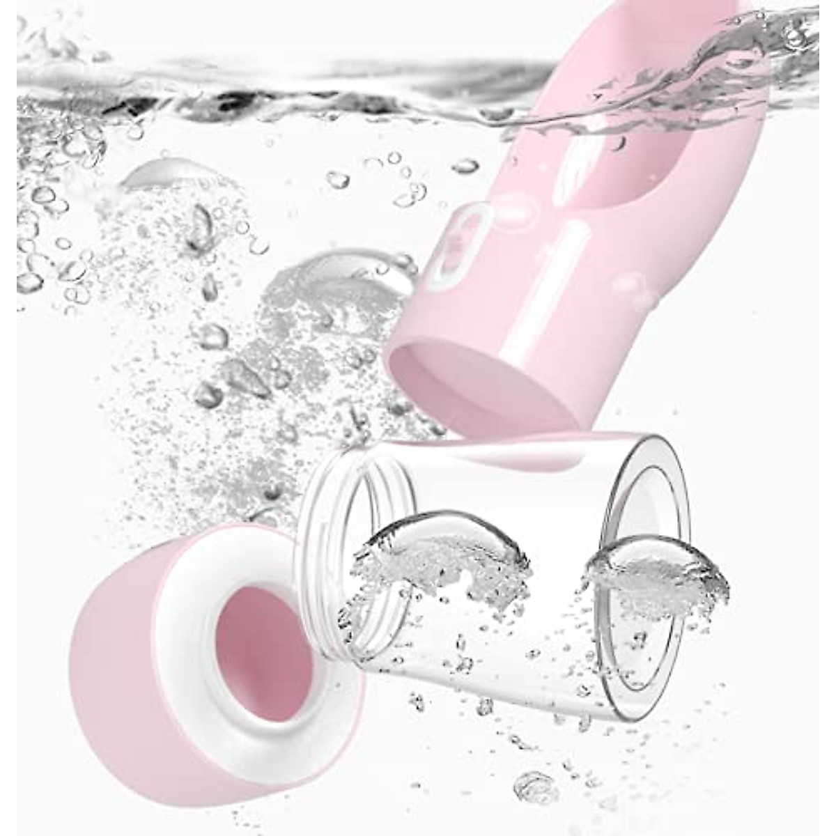 madeking Dog Water Bottle Portable Pet Water Bottle Leak Proof Dog Water Dispenser and Food, Lightweight Dog Travel Water Bottle Bowl for Walking and Trave (Pink)