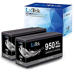 LxTek Compatible Ink Cartridge Replacement for HP 950 950XL to Compatible with OfficeJet PRO 8610 8600 8620 276dw 8630 251dw 8100 8615 8625 8640 8660 271dw Printers (High Yield,2 Black)