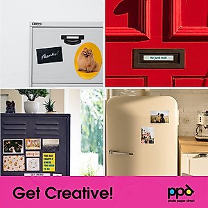 PPD 10 Sheets Printable Inkjet Magnetic Sheets Glossy Finish Premium 13mil Thick Photo Paper Quality, Instant Dry and Water-Resistant 8.5x11 (PPD-31-10)