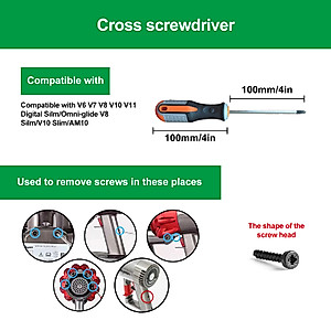 tuvisin Screwdriver Set Compatible with Dyson V6 V7 V8 V10 V11 V15 Vacuum Cleaner，Screwdriver Set Cleaning Kit, Special Maintenance and Cleaning and Repair Customized Disassembly Tool