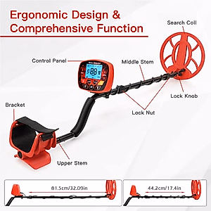 Metal Detectors for Adults Waterproof Professional Higher Accuracy Gold Detector with LCD Display, Advanced DSP Chip 10" Coil Gifts for Men Dad Father
