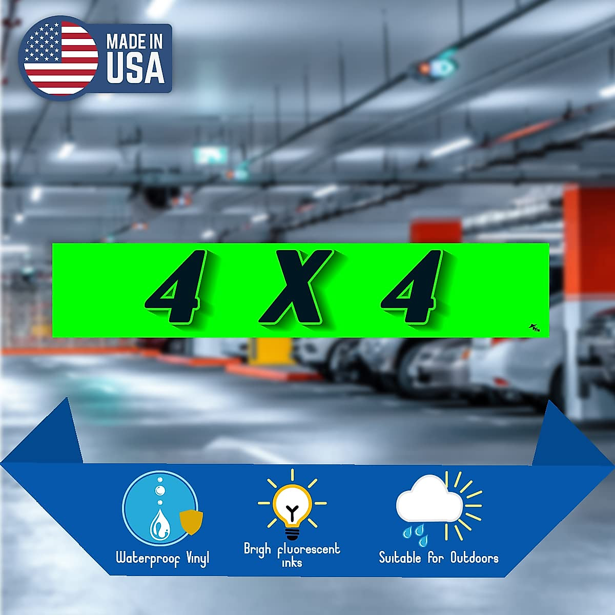 VERSA-TAGS 7.5" Black/Green Vinyl Number Decals 11 Dozen Set Windshield Pricing & 1 Pack of Each of Extra Clean, Financing Available, 4x4 14.5" x 2.75" Sticker Windshield Decal Auto Dealership