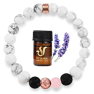 SYJUAN Aromatherapy Gifts for Women Lava Rock Beads Healing Crystal Bracelets Essential Oil Diffuser Beauty Birthday Gifts Ideas for Girlfriend Mom