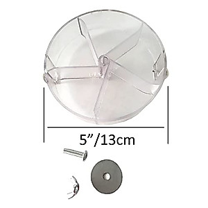 Bird Creative Foraging System Wheel Seed Food Ball Rotate Training Toy for Small and Medium Parrots Parakeet Cockatiel Conure (Clear)