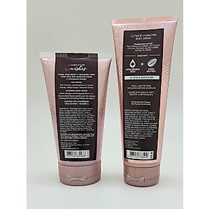 Bath & Body Works - A Thousand Wishes - 2 pc Bundle - Ultimate Hydration Body Cream - 8 oz and Glowing Body Scrub - 8 oz