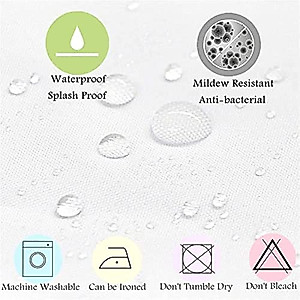 Nelbonls Mermaid Bathroom Sets with Shower Curtain and Rugs, Toilet Lid Cover, Bath Mat, Bathroom Decor Shower Curtians with Hooks, Waterproof Shower Curtain Set 70.9"x59.0"